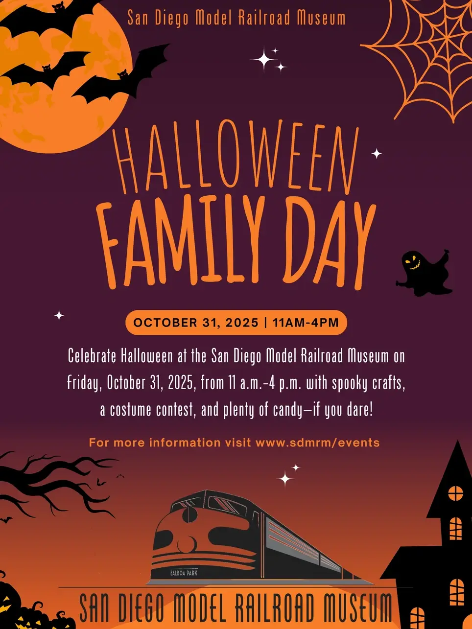 SD Model Railroad Museum Halloween Family Fun Day! - Idealist
